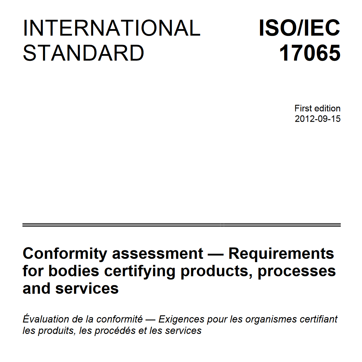 ISO/IEC 17065:2012